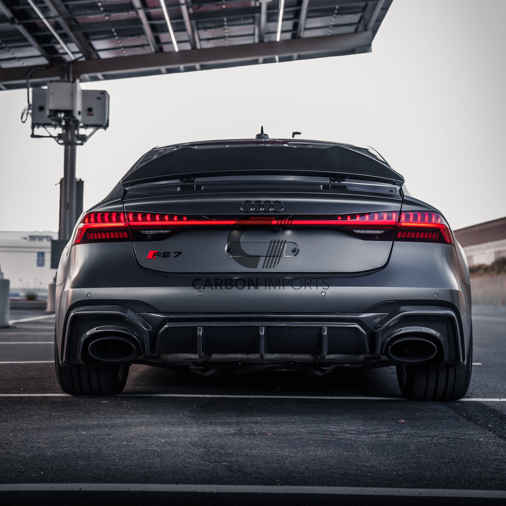 Audi A7/S7/RS7 C8 Carbon Fiber Trunk Lip 2020-2026 V2 – Carbon Imports