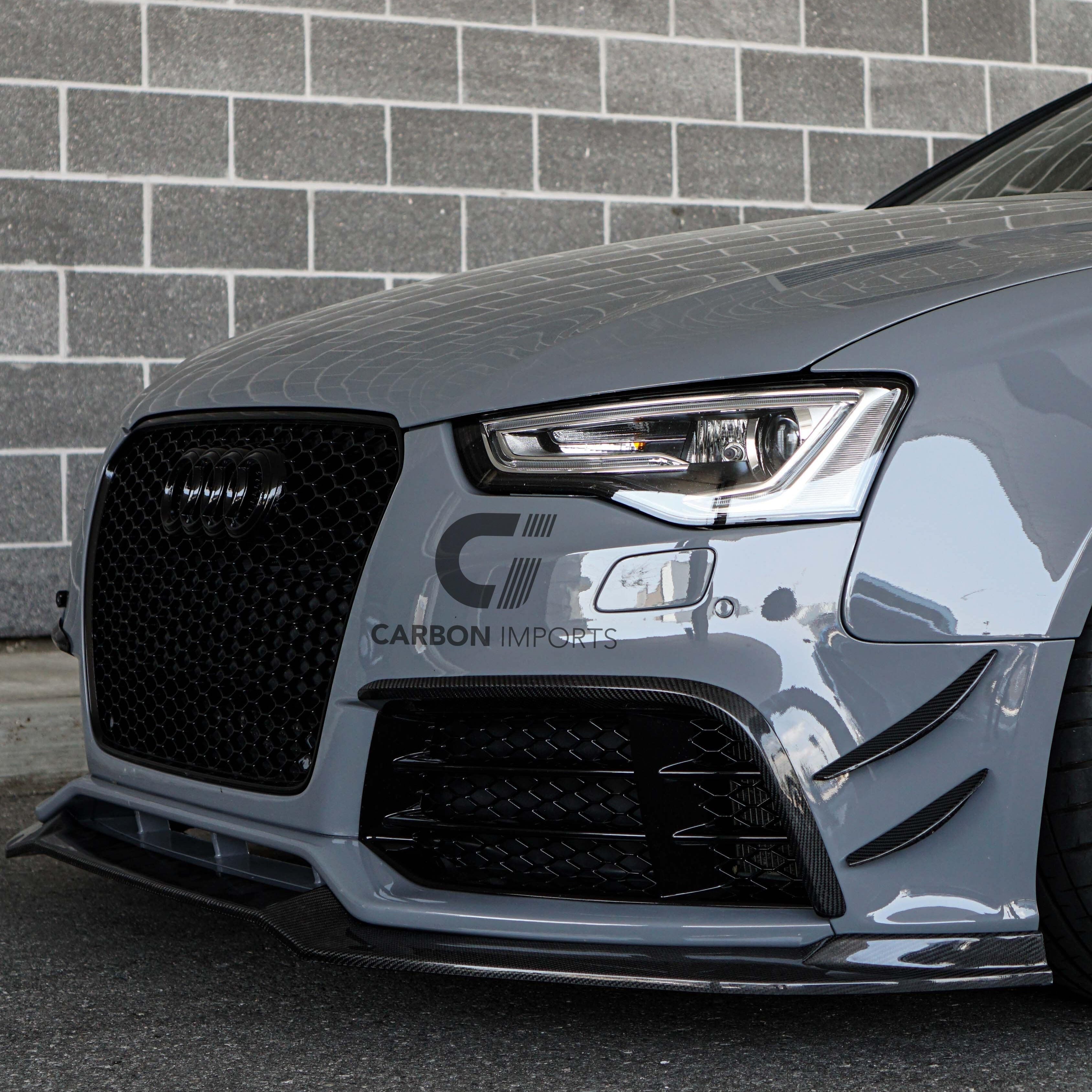 Audi RS5 2013-2016 B8.5 Carbon Fiber Front Bumper Canards – Carbon Imports